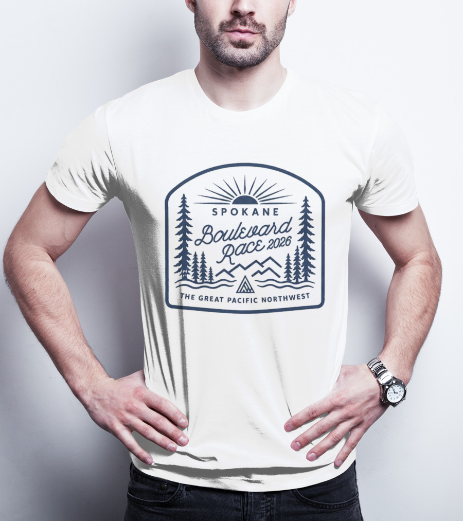 Spokane Boulevard Race 2026 Sun And Trees The Great Pacific Northwest T-Shirt