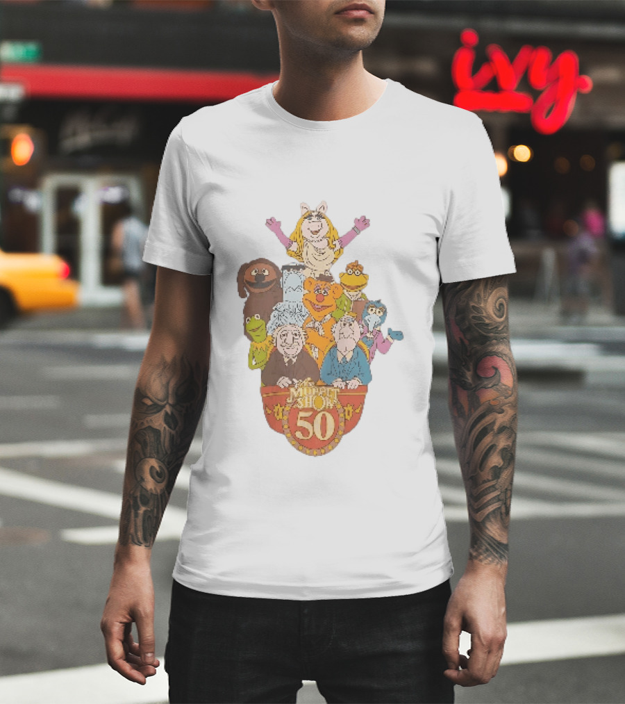 The Muppet Show Anniversary 50 Iconic Characters Celebration T-Shirt