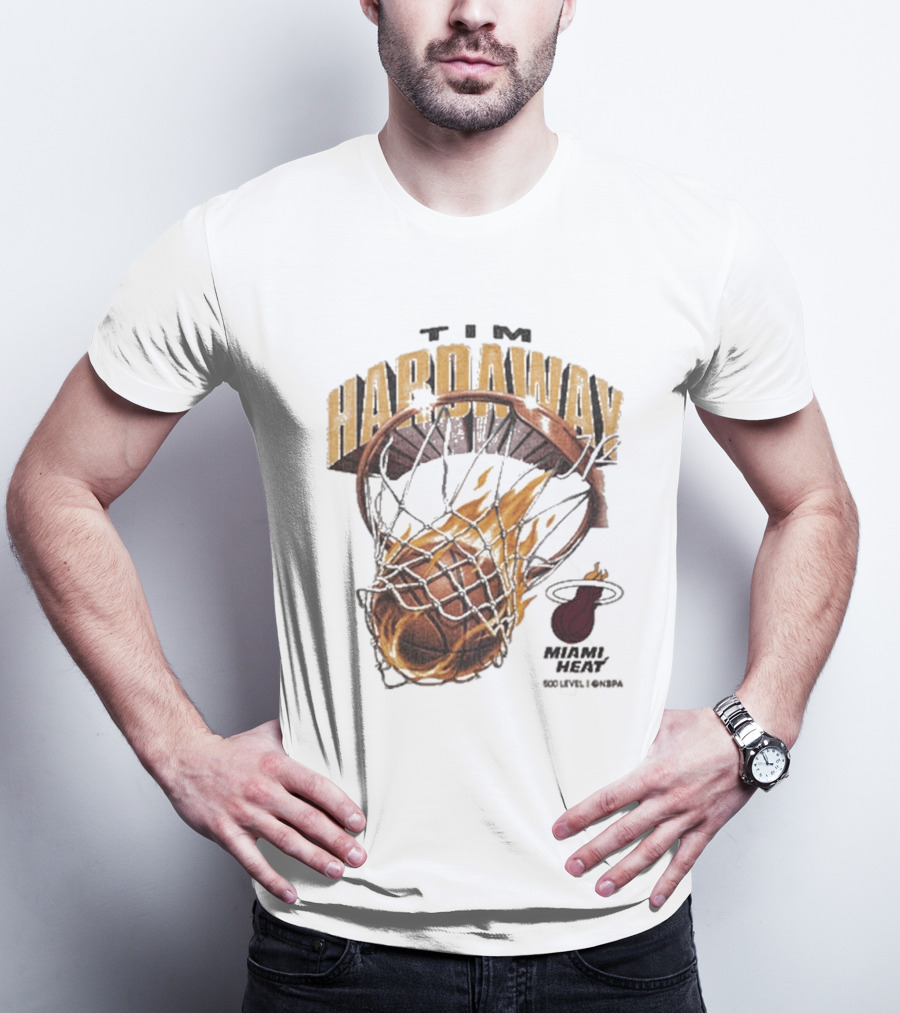 Tim Hardaway Miami Heat Basketball Flames Collier County T-Shirt