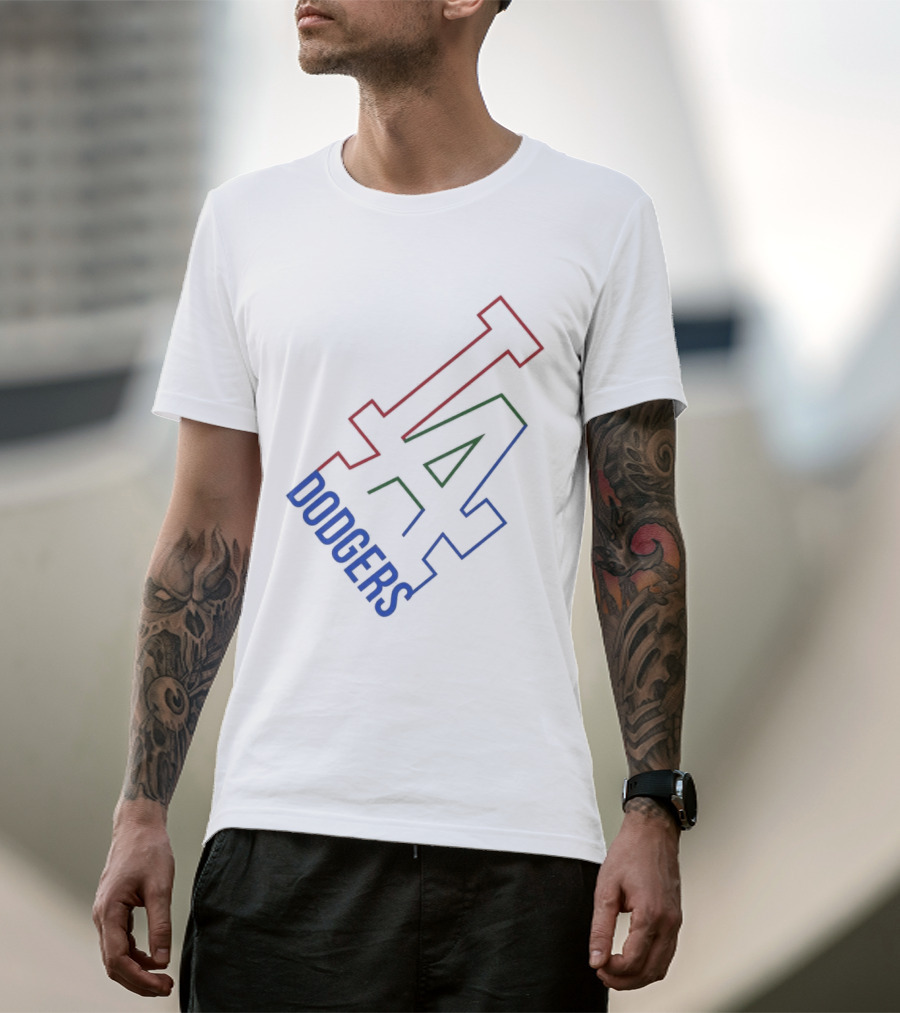 Los Angeles Dodgers White Collar LA T-Shirt