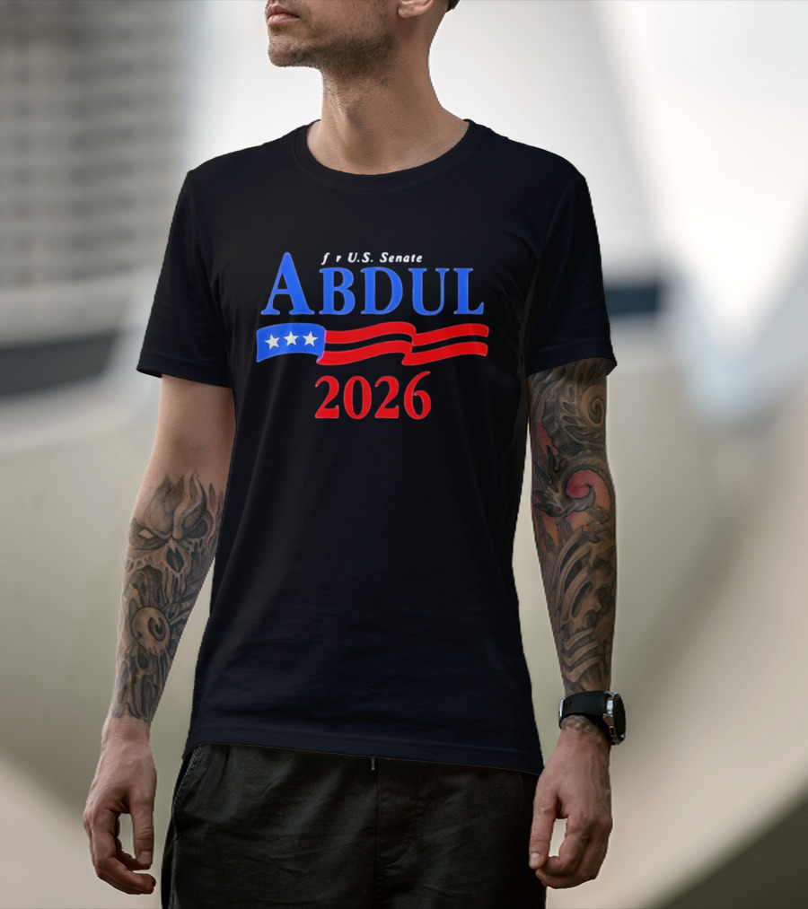 ABDUL 2026 US Senate Campaign Vintage Patriotic Stars And Stripes T-Shirt
