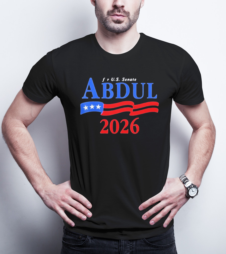 ABDUL 2026 US Senate Campaign Vintage Patriotic Stars And Stripes T-Shirt