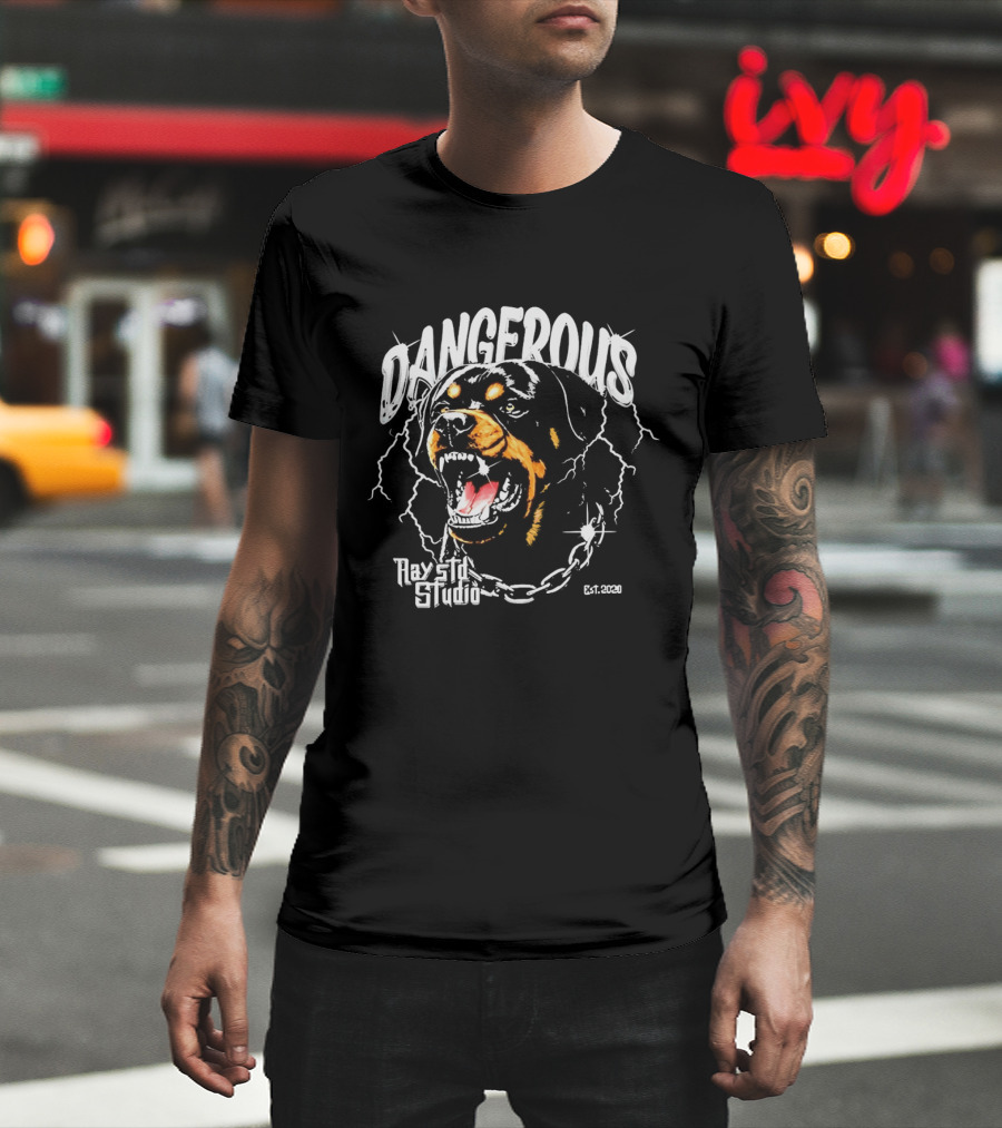 Dangerous Rottweiler Ray Etl Studio Est 2026 T-Shirt