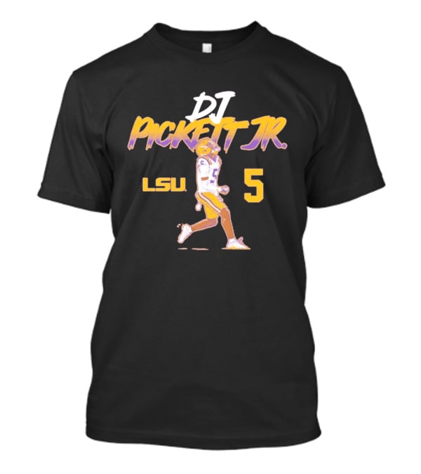 DJ Pickett Jr. LSU Tigers 5 Football Pose T-Shirt