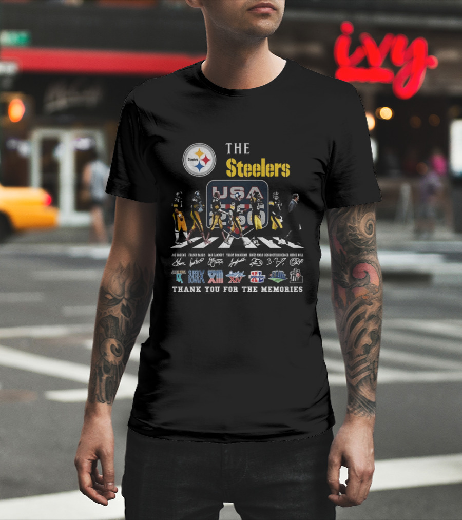 The Steelers Legends USA Super Bowl Thank You For The Memories T-Shirt