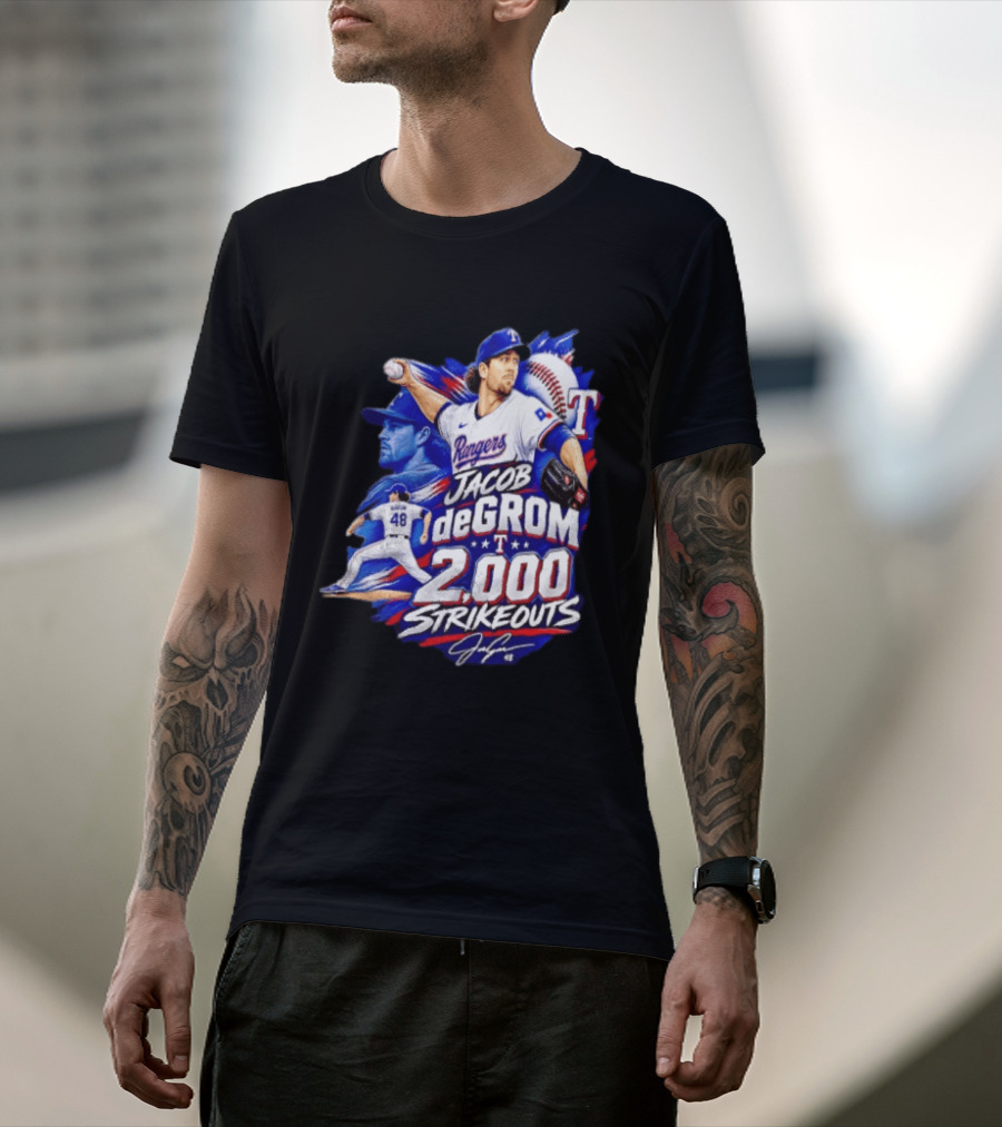 Jacob DeGrom 2 000 Career Strikeouts History Made T-Shirt