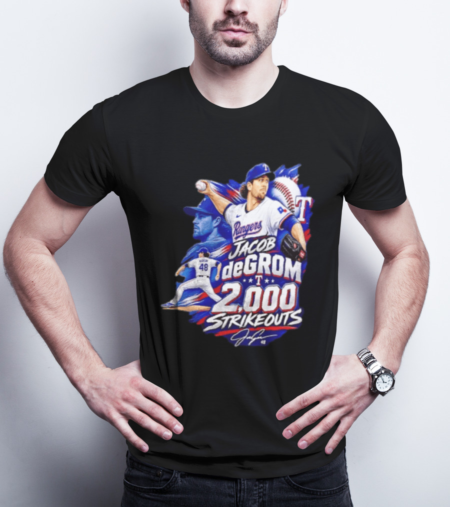 Jacob DeGrom 2 000 Career Strikeouts History Made T-Shirt