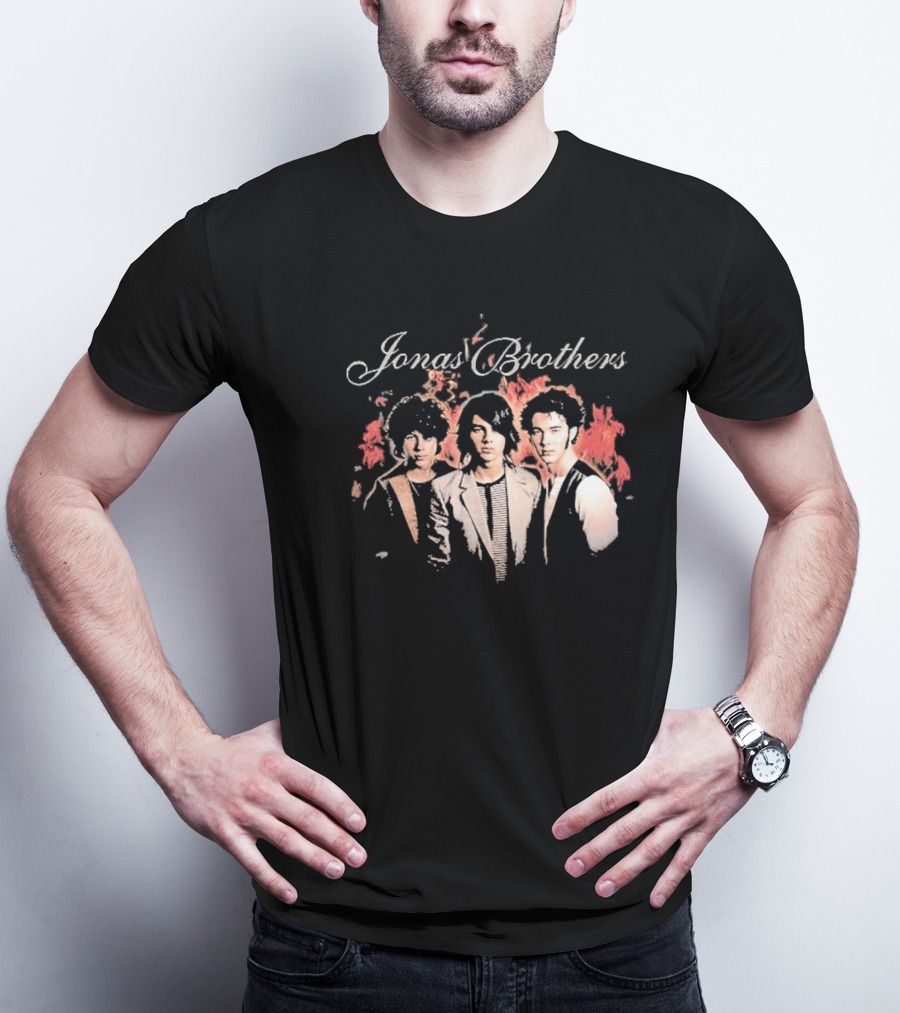 Jonas Brothers Burning Up All Over Again Tour 2026 Throwback Photo T-Shirt