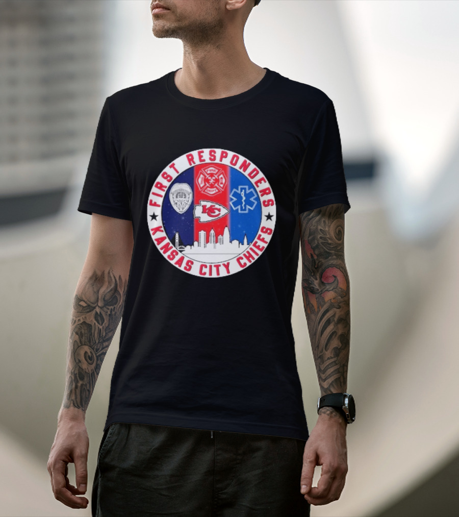Kansas City Chiefs First Responders 9.11 Never Forget T-Shirt