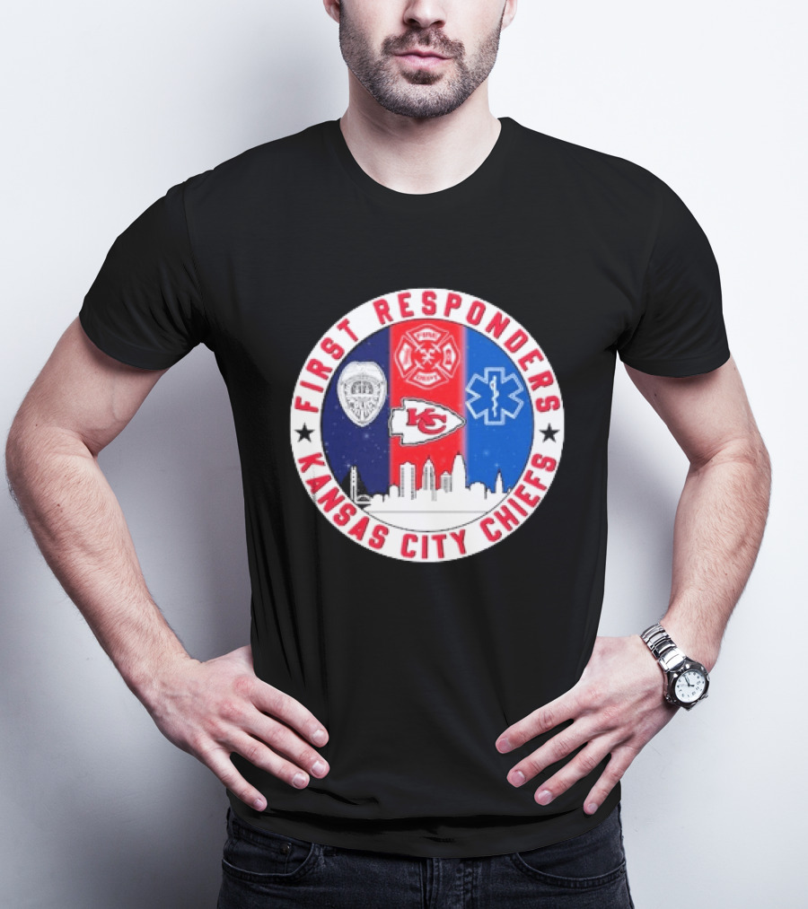 Kansas City Chiefs First Responders 9.11 Never Forget T-Shirt