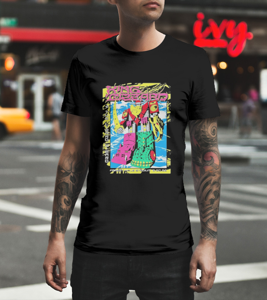 King Gizzard And The Lizard Wizard Queens New York 2026 Forest Hills Stadium August 20 Robot T-Shirt