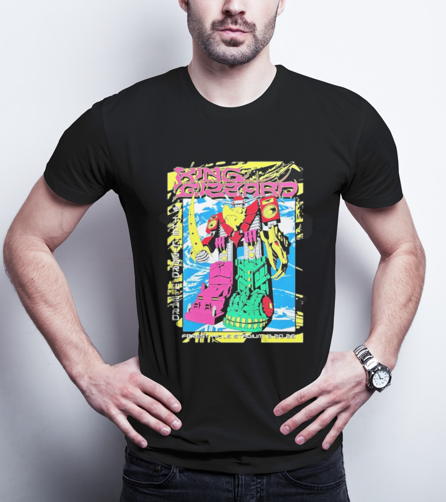 King Gizzard And The Lizard Wizard Queens New York 2026 Forest Hills Stadium August 20 Robot T-Shirt
