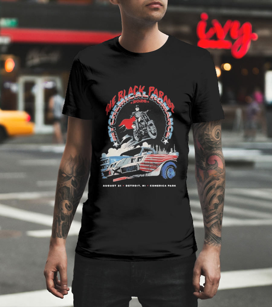 The Black Parade My Chemical Romance 2026 Detroit MI Comerica Park August 21 T-Shirt