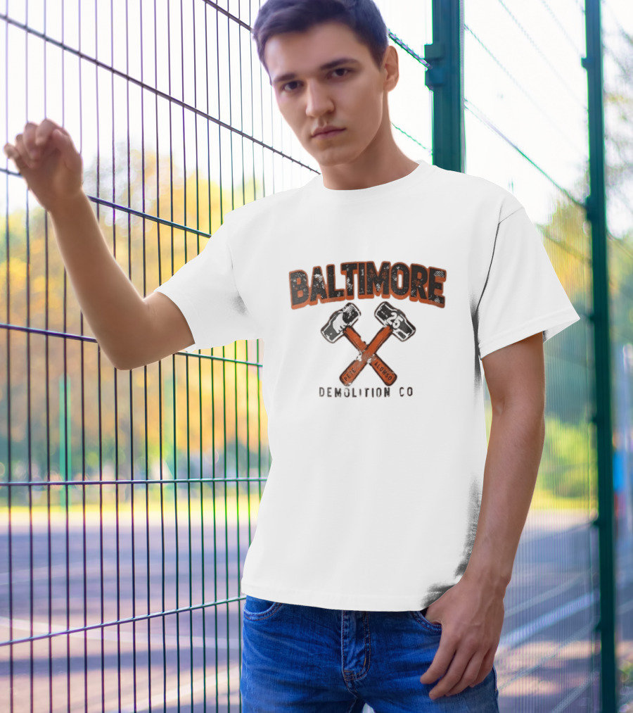Baltimore Demolition Co Pete Alonso 25 Crossed Hammers Bear T-Shirt