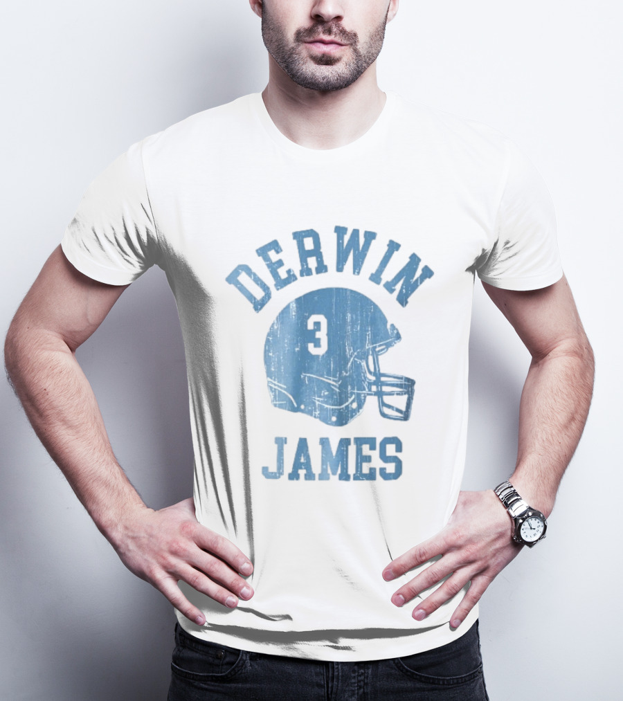 Derwin James Number 3 Distressed American Football Helmet T-Shirt