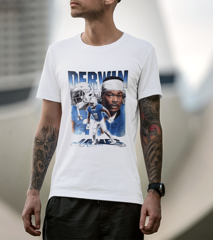 Derwin James Football Photo Collage Skyline Bootleg T-Shirt