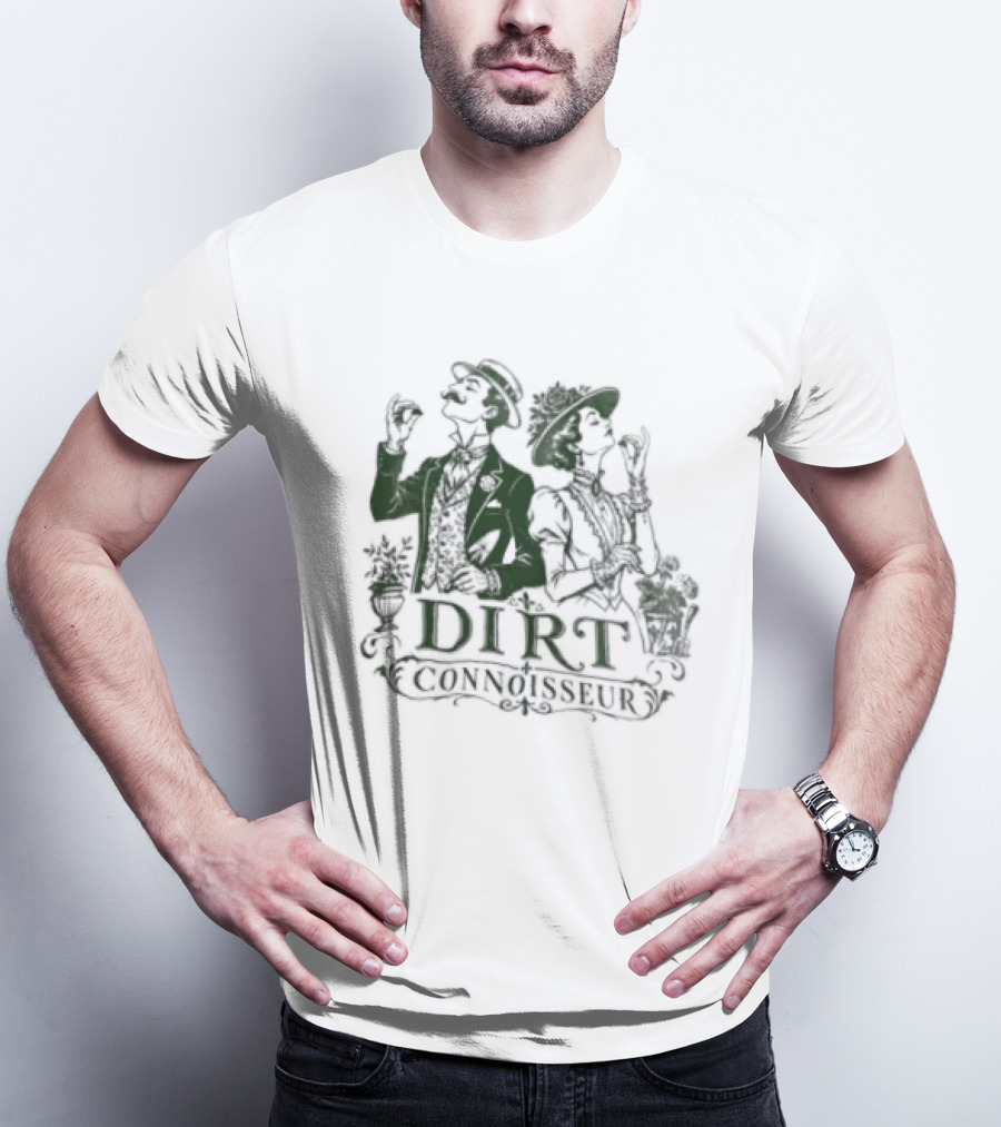 Victorian Couple Dirt Connoisseur Gardening T-Shirt