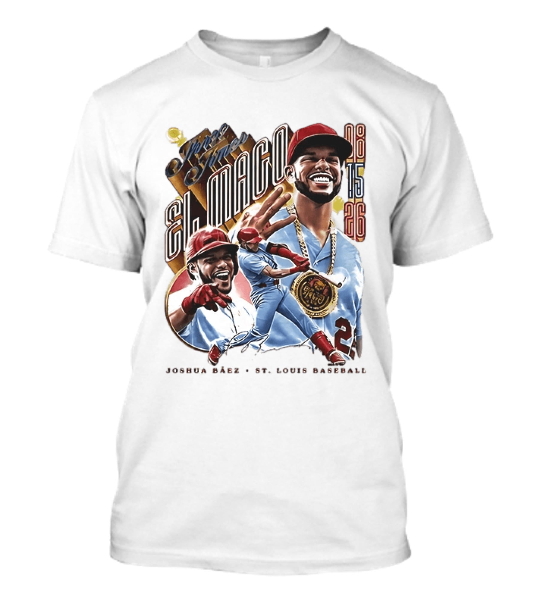 Joshua Baez El Mago 08 15 26 St Louis Baseball T-Shirt