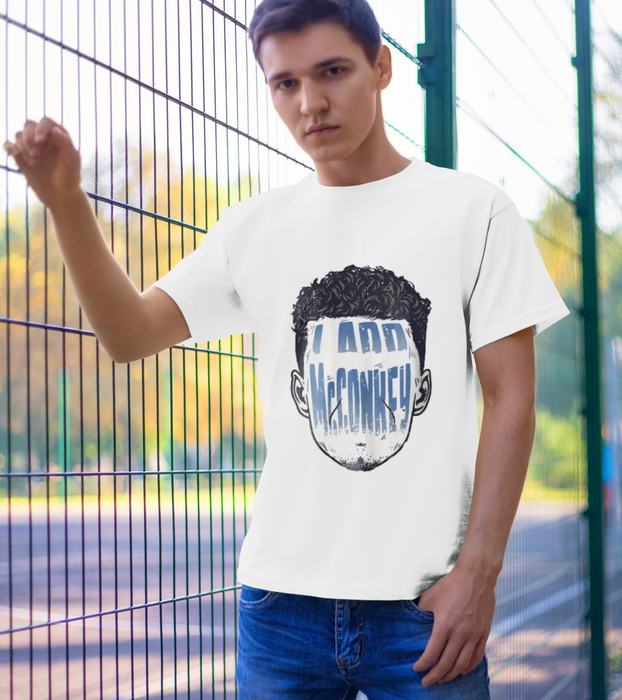 Ladd McConkey Curly Hair Face T-Shirt