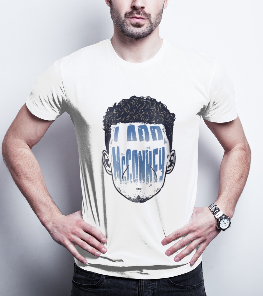 Ladd McConkey Curly Hair Face T-Shirt