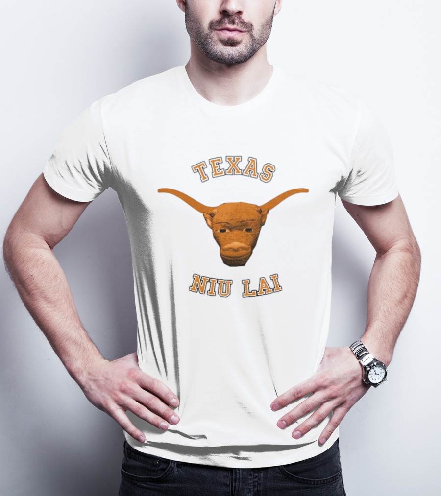 Texas Longhorn Bull Head Niu Lai T-Shirt