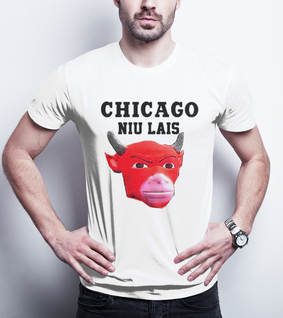 Chicago Bulls Niu Lais Red Bull Head T-Shirt