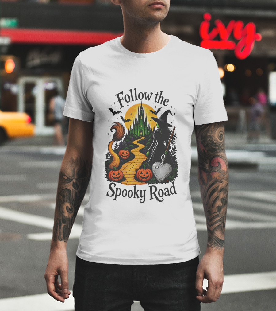 Follow The Spooky Road Wizard Of Oz Halloween Witch 2026 T-Shirt