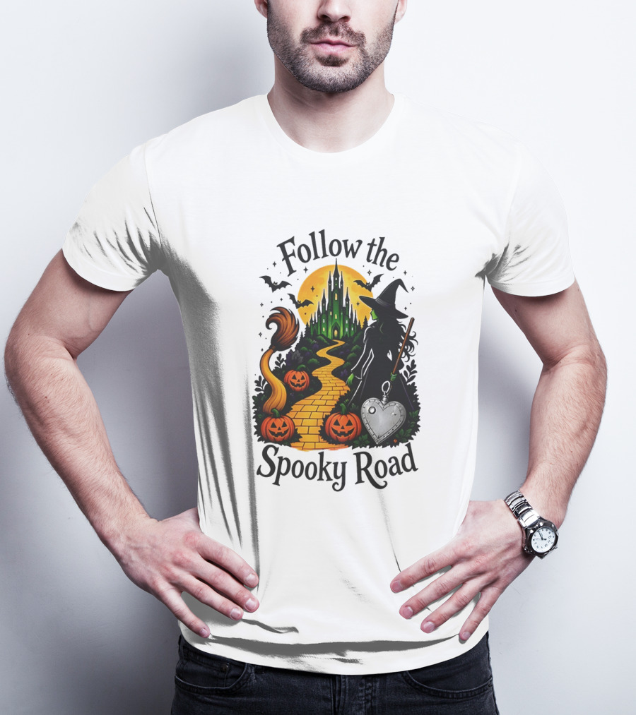 Follow The Spooky Road Wizard Of Oz Halloween Witch 2026 T-Shirt