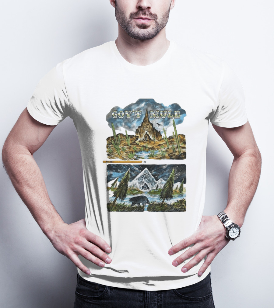 Govt Mule Two Night Kicking In Your Stall 2026 Santa Fe Aug 22 Vail Aug 23 Desert Scene Bear Mountain T-Shirt