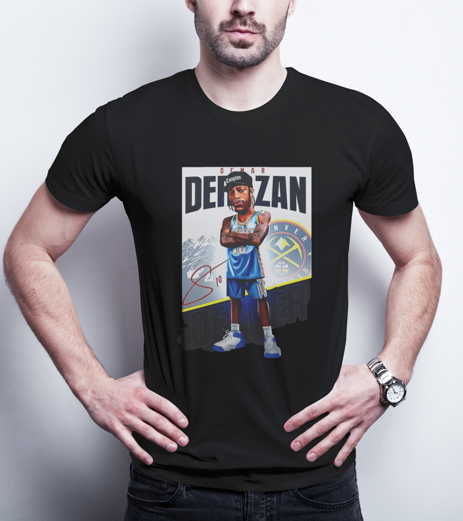 DeMar DeRozan Denver Nuggets Basketball Character With Signature T-Shirt