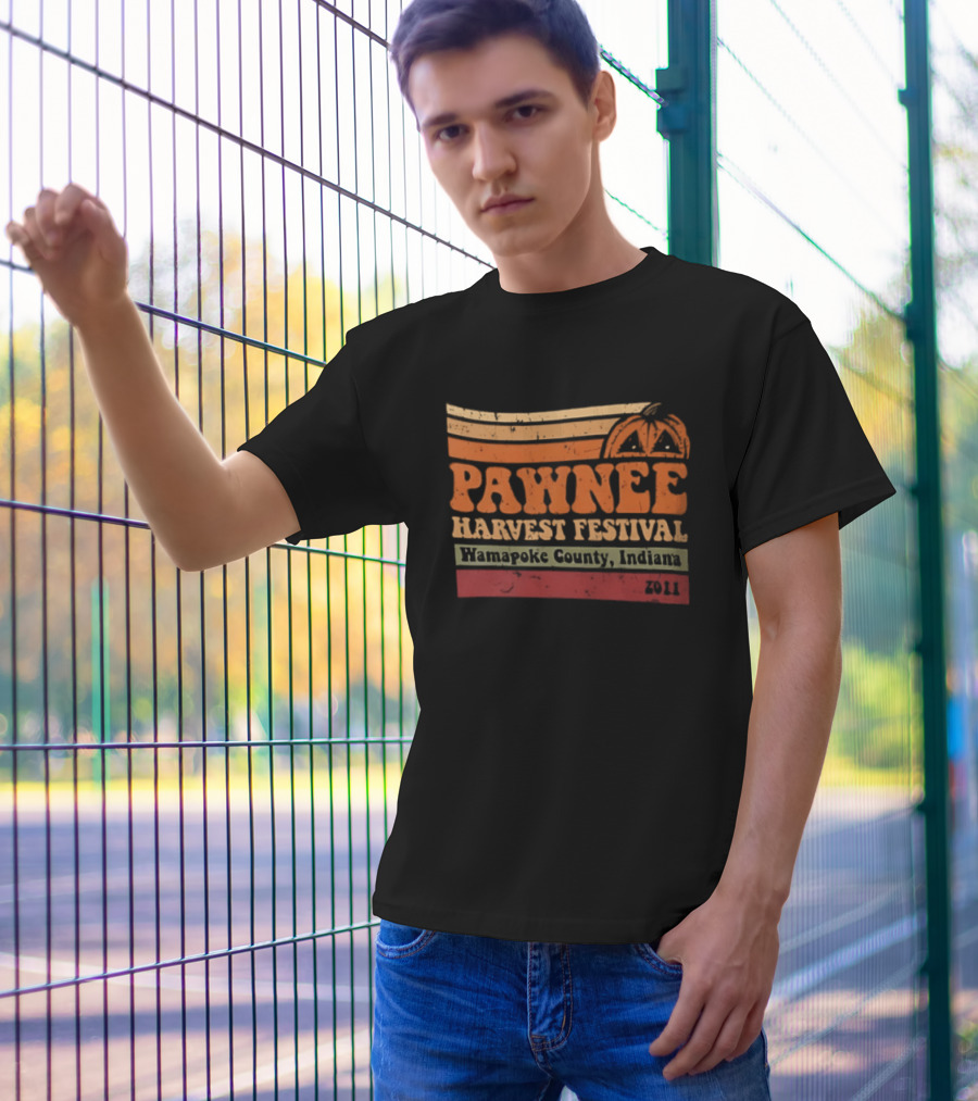 Pawnee Harvest Festival Wamapoke County Indiana 2011 Pumpkin T-Shirt