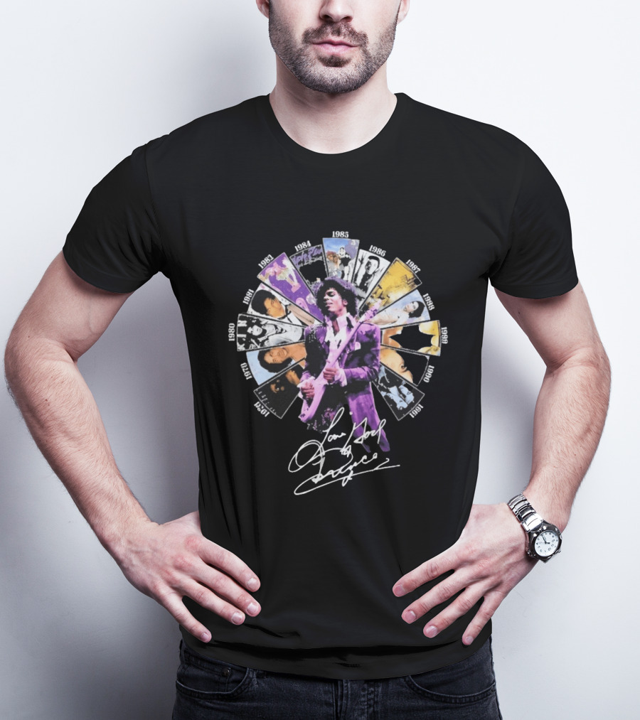 Prince Albums Wheel 1999 Love God Music Legend T-Shirt