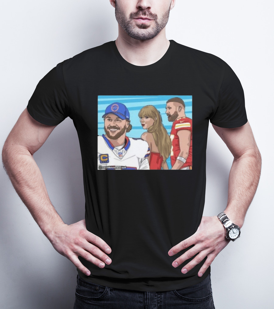 Josh Allen And Taylor With Kelce Stu McCallister सेटअप T-Shirt