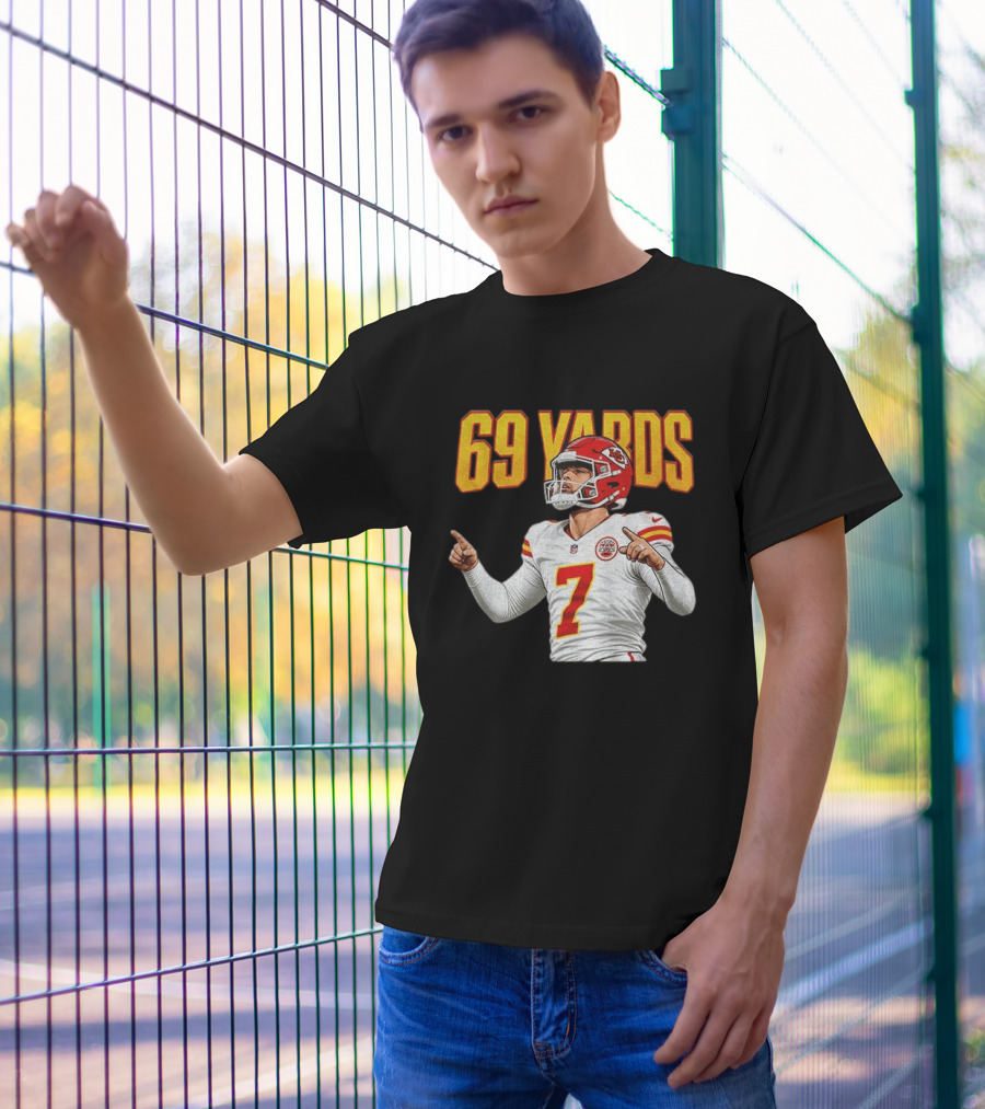 69 Yards Harrison Butker Kansas City Football Player T-Shirt
