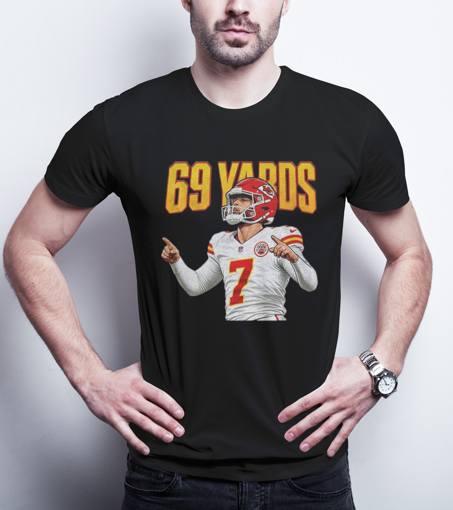 69 Yards Harrison Butker Kansas City Football Player T-Shirt
