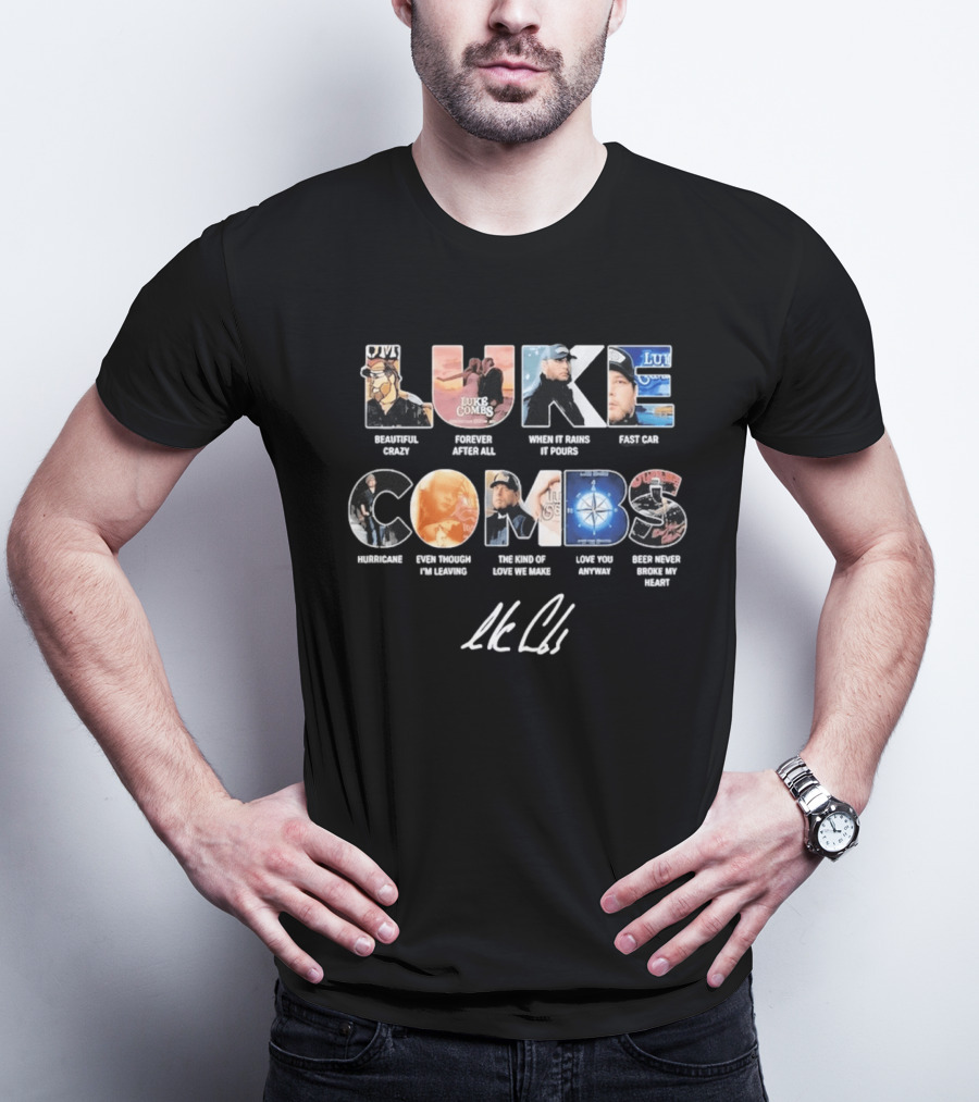 Luke Combs Greatest Songs Collage Country Music T-Shirt