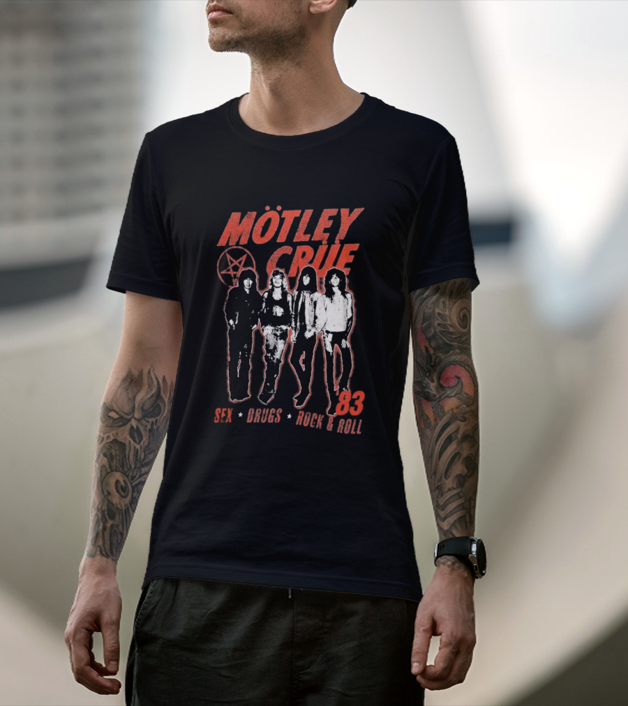 Mötley Crüe 83 Sex Drugs Rock & Roll Vintage Style 2026 T-Shirt