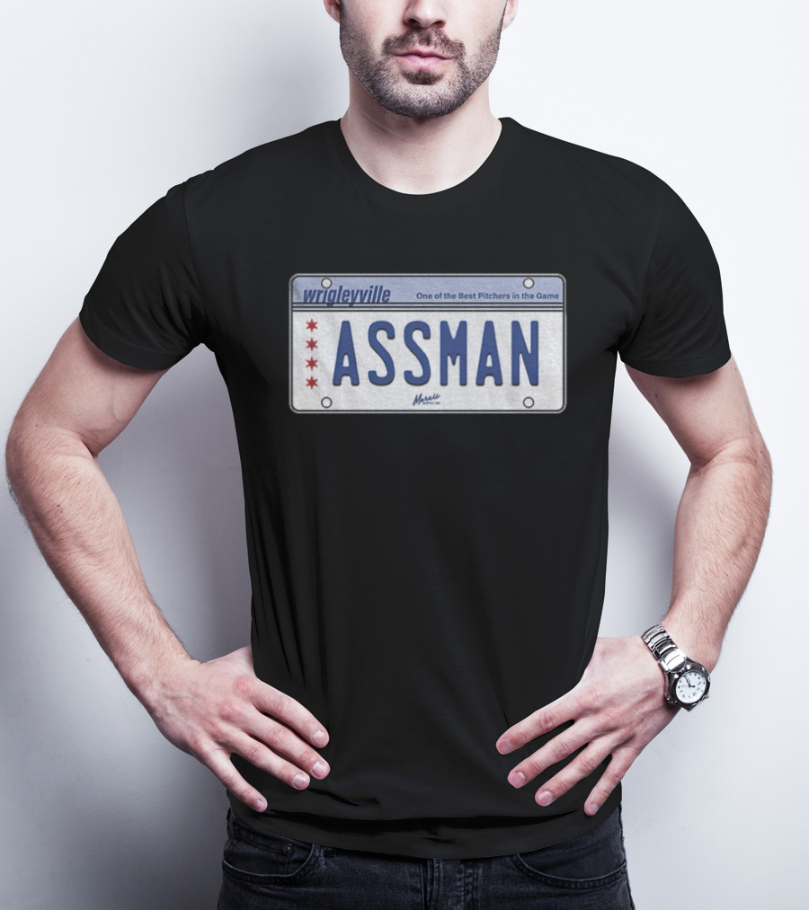 Wrigleyville Assman License Plate One Of The Best Pitchers In The Game T-Shirt