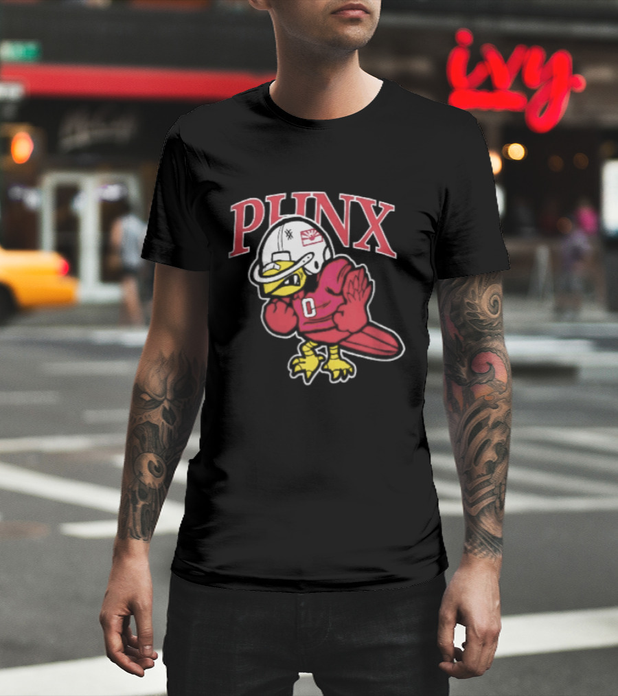 PHNX Cartoon Bird Football Helmet Jersey Arizona Cardinals T-Shirt