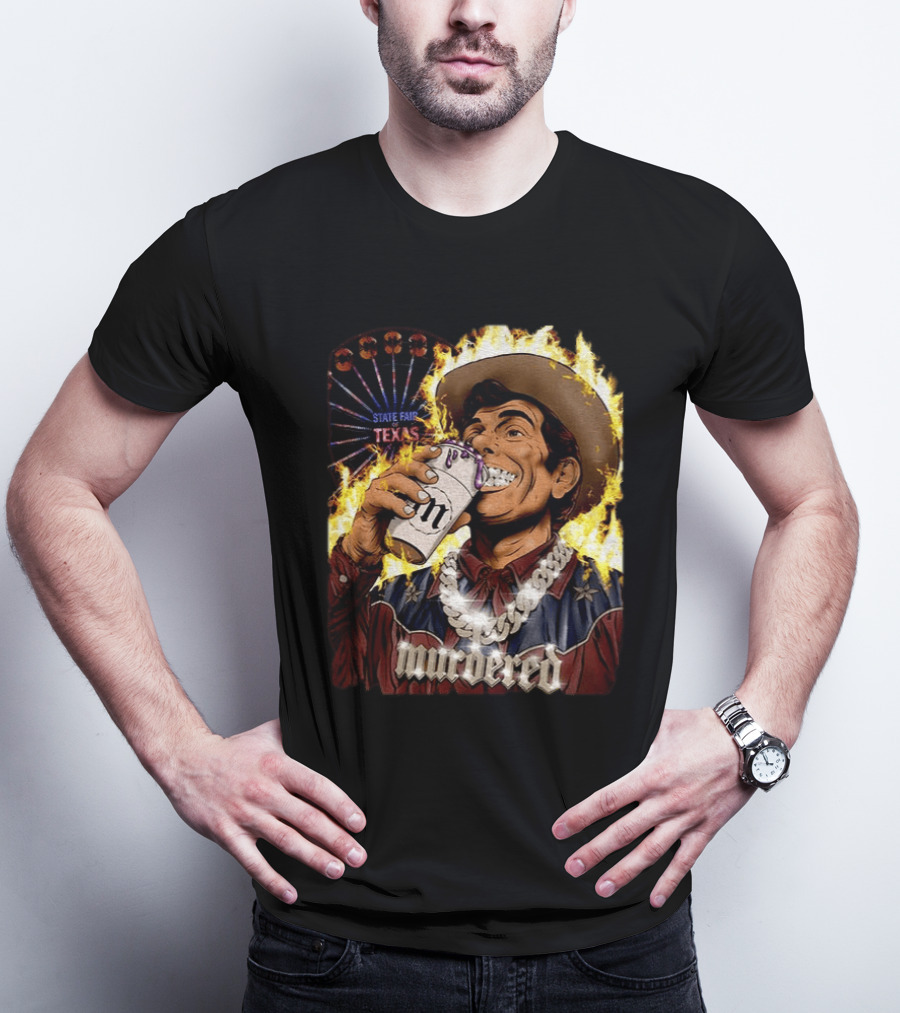 Big Tex State Fair Of Texas Ferris Wheel Fire Drinking Can Highlight T-Shirt
