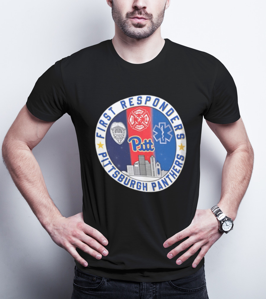 First Responders Tribute Pittsburgh Panthers Pitt Fire Police EMS Heroes T-Shirt