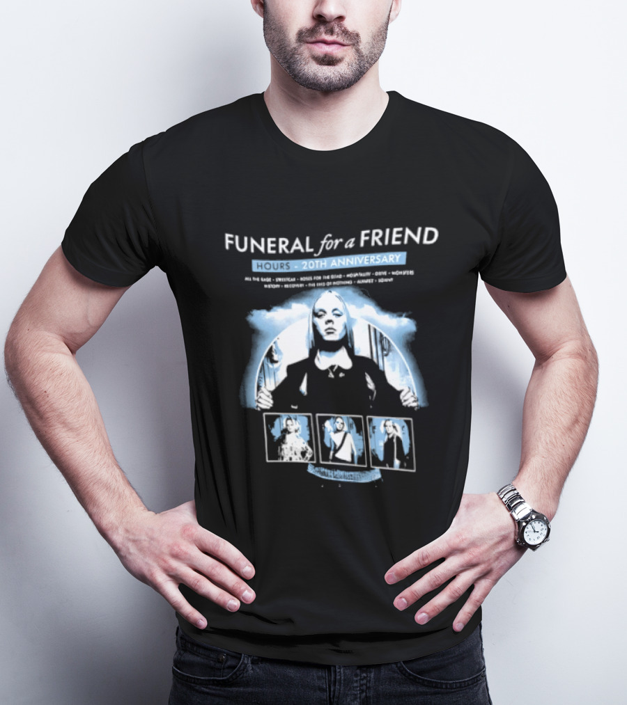 Funeral For A Friend Hours 20th Anniversary Blue Album T-Shirt