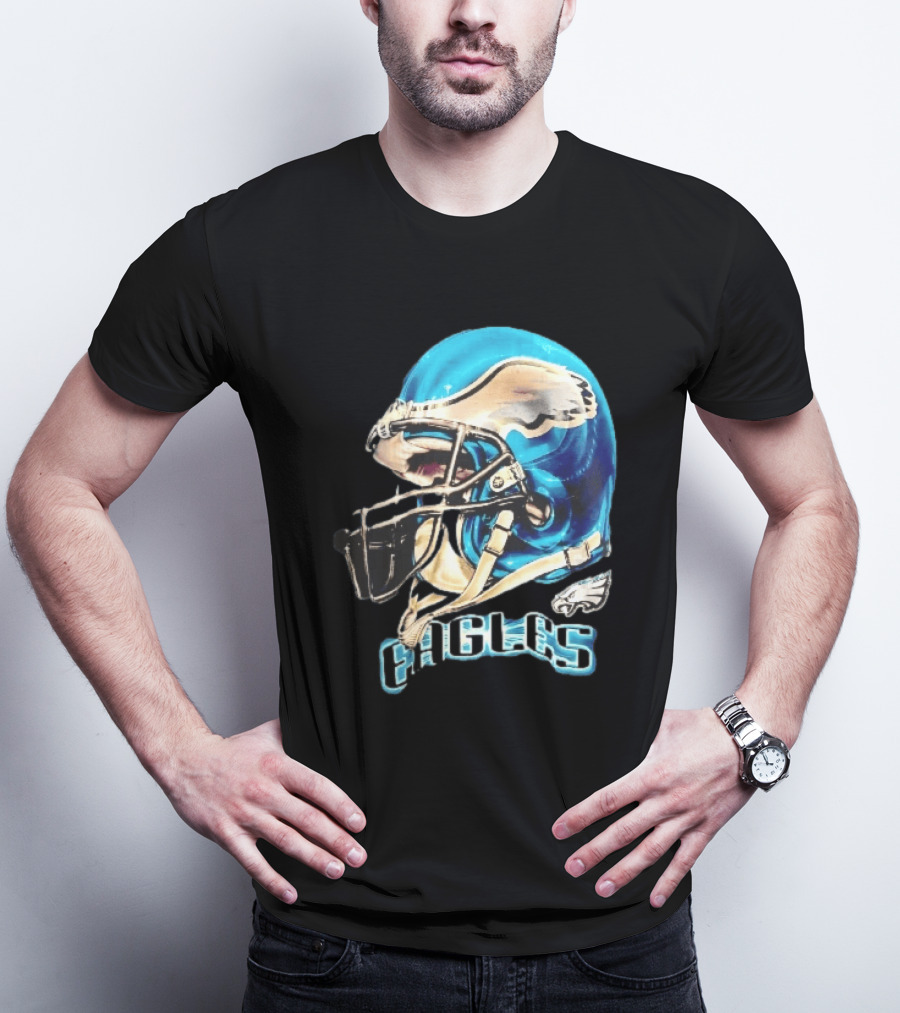Philadelphia Eagles Blue Helmet Wing Decal EAGLES T-Shirt
