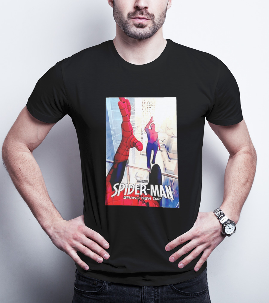 Marvel Spider Man Brand New Day High Five Scene T-Shirt