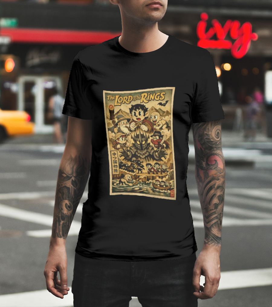 The Lord Of The Rings Middle Earth Tale Cartoon Adventure T-Shirt
