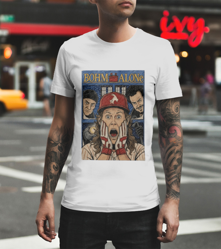 Bohm Alone Alec Bohm Philadelphia Phillies Home Alone T-Shirt