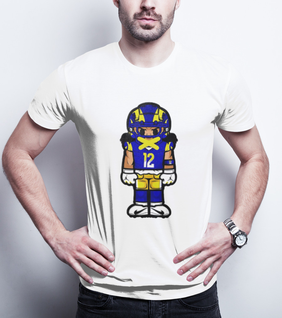 Los Angeles Rams Puka Nacua No 12 Chibi Character Football Player T-Shirt