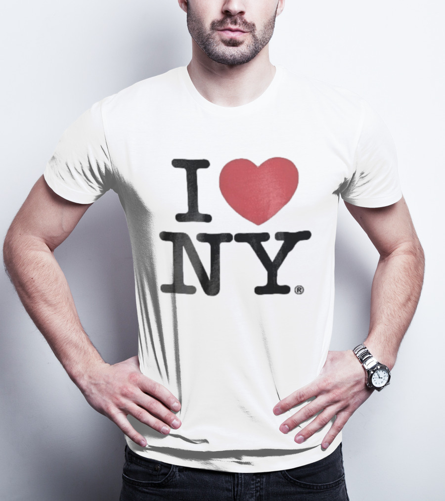 I Love NY Red Heart Black Font T-Shirt