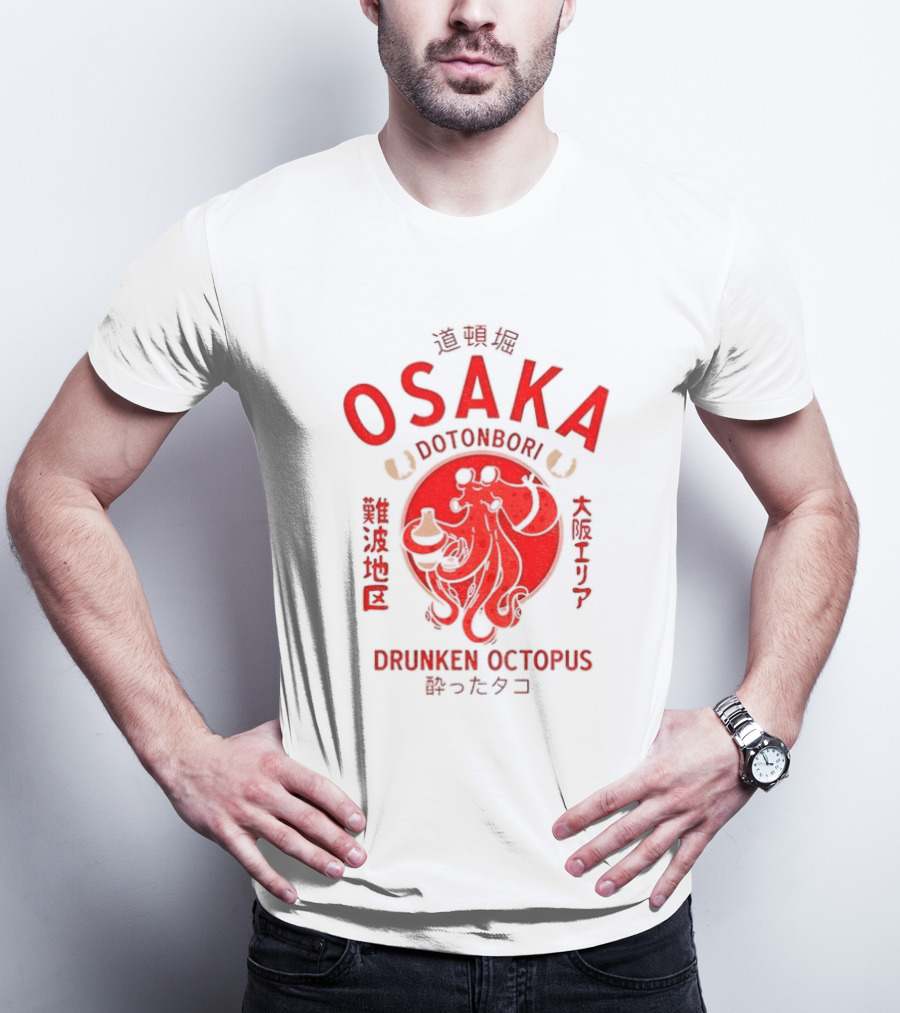 Dotonbori Osaka Drunken Octopus Seafood Culture Japan T-Shirt