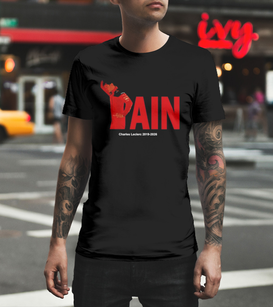 Charles Leclerc 2019 2026 Pain Formula 1 Ferrari Insights T-Shirt